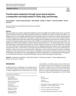 Transformative adaptation through nature-based solutions: a comparative ...