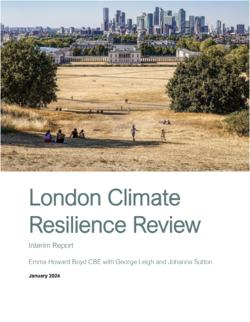 London Climate Resilience Review - Zurich Climate Resilience Alliance