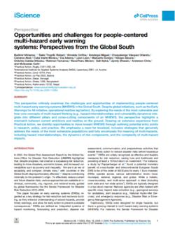 Opportunities and challenges for people-centered multi-hazard early ...