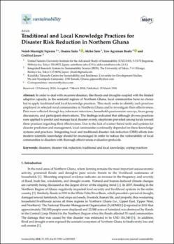 Traditional and local knowledge practices for disaster risk reduction ...